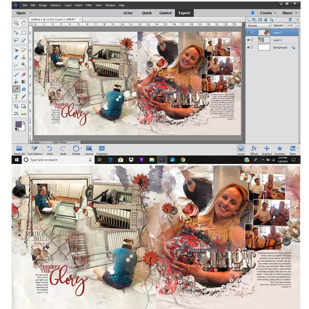 Creating Unity Across the Centerfold | Anna Aspnes Designs