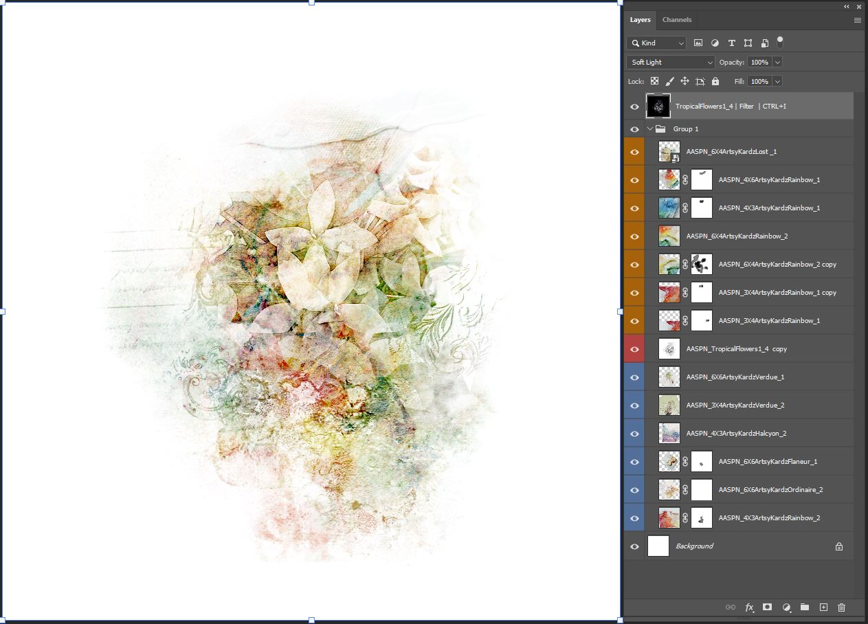 Blended Photo Artistry Effects with ArtsyKardz - Anna Aspnes Designs