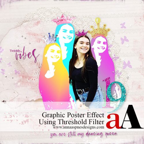 Graphic Poster Effect Using Threshold Filter | Anna Aspnes Designs